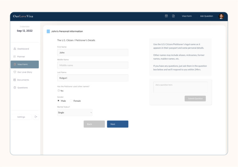 Our Love Visa - Simple K1 fiancé and marriage visa filing service